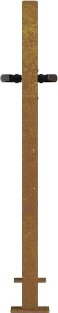 Zahradní branka 100 x 75 cm z cortenové oceli, čtvercový design 153196