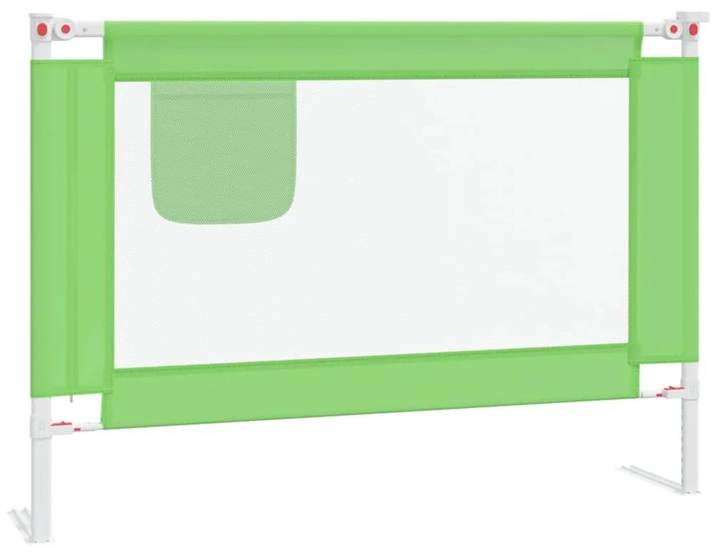 Dětská zábrana k postýlce zelená 90 x 25 cm textil - Default Title