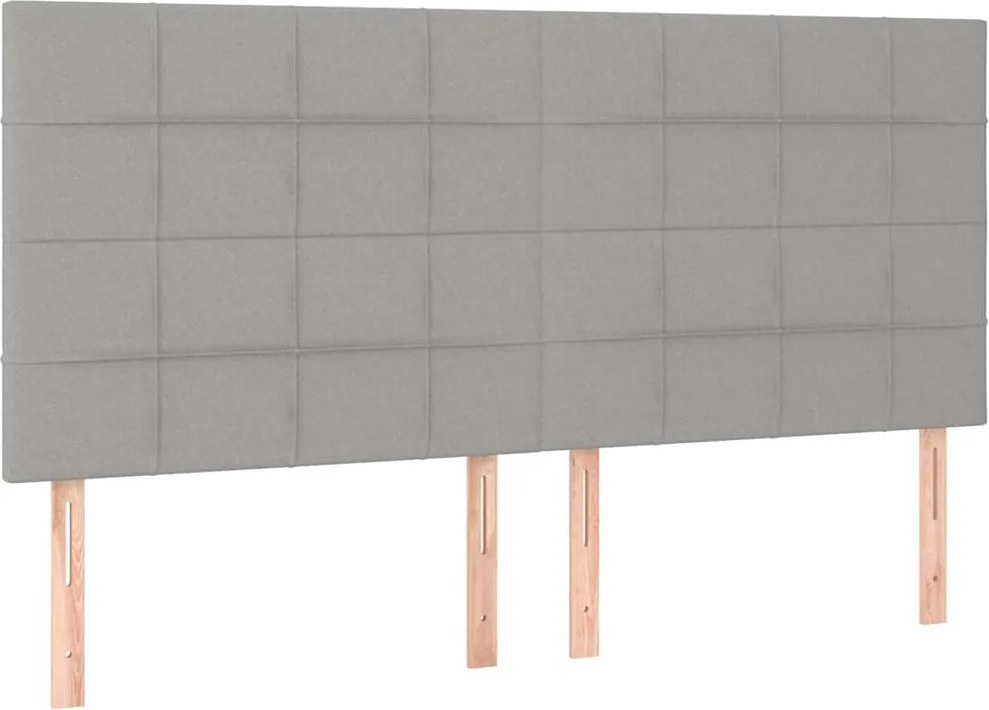 Box spring postel s matrací světle šedá 160 x 200 cm textil 3132001