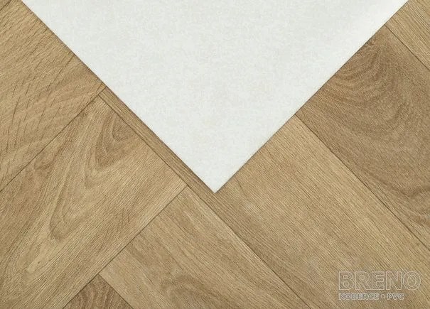 Breno PVC SLIMTEX Laurel Oak 316M - světle hnědé parkety, šíře 100 cm