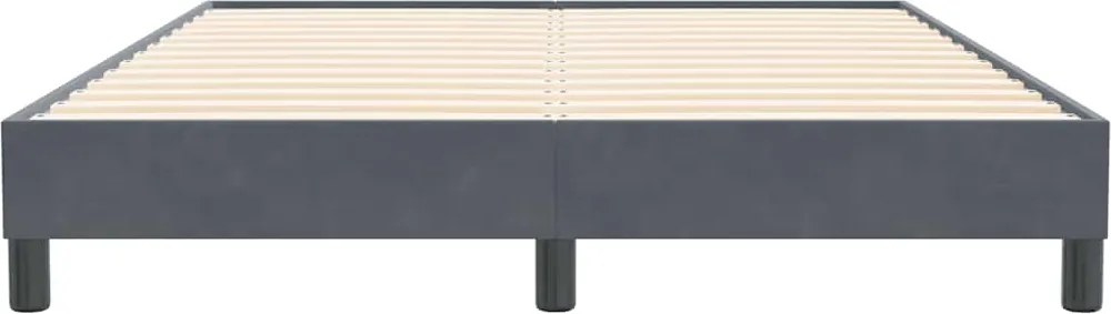 Postel Box Spring bez matrace tmavě šedá 160x210 cm samet 3315832