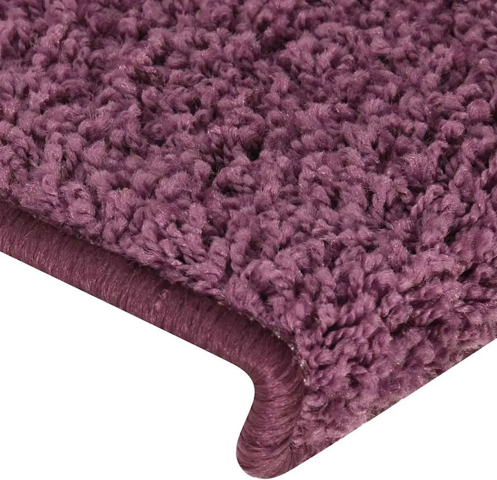 Schodové rohože 30 ks 65 x 21 x 4 cm tmavě fialové s obdélníkovým okrajem 3365837