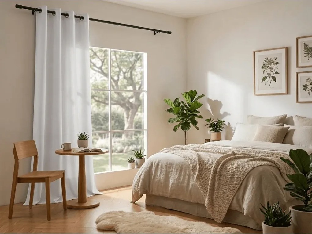 Závěs OXFORD LIGHT 140x250 cm, bílý Zavěšení: Řasící páska