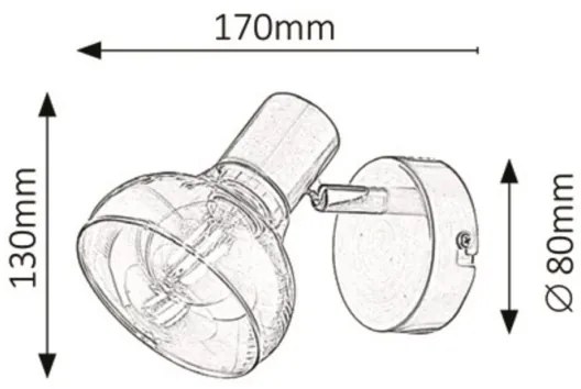 Rabalux 5546 - Nástěnné svítidlo HOLLY 1xE14/40W/230V zlatá