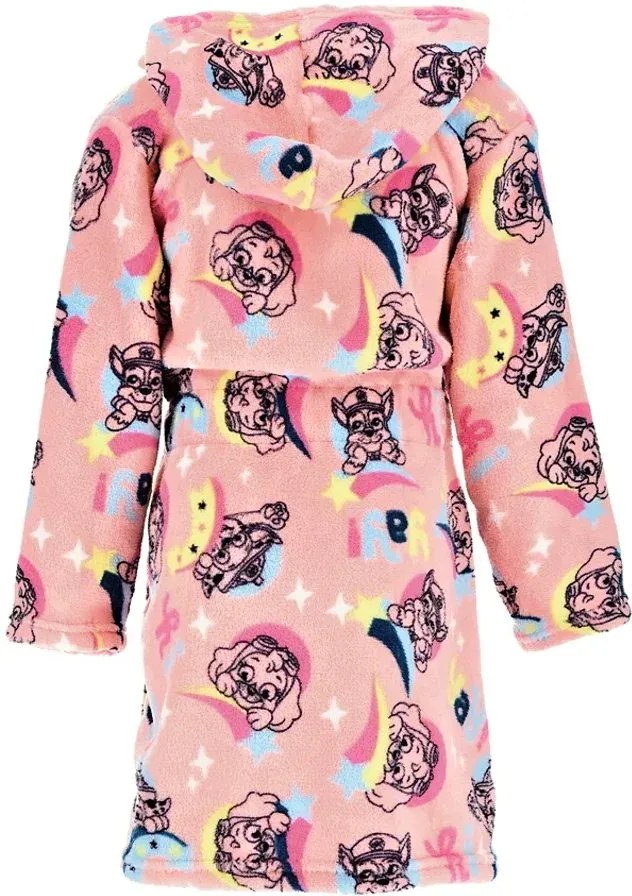 Dětský / dívčí coral fleece župan s kapucí Tlapková patrola - Paw Patrol, EU 98 Růžová