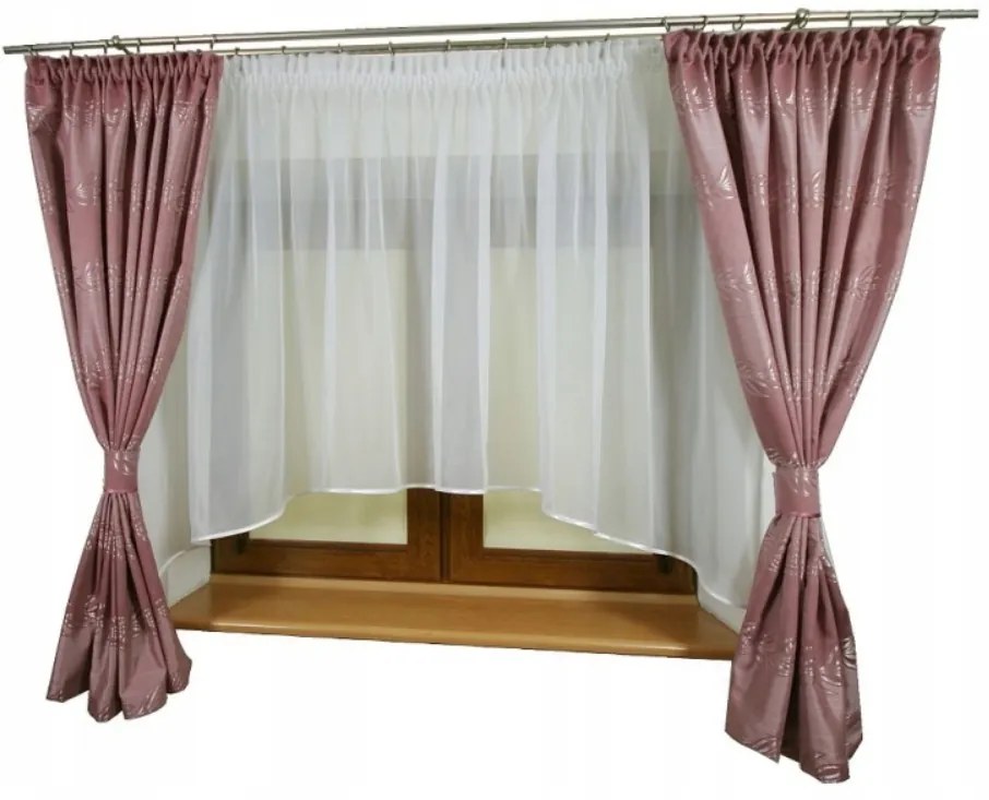 Záclona voálová / organza Tereza 560x150cm různé barvy Barva: Zelená