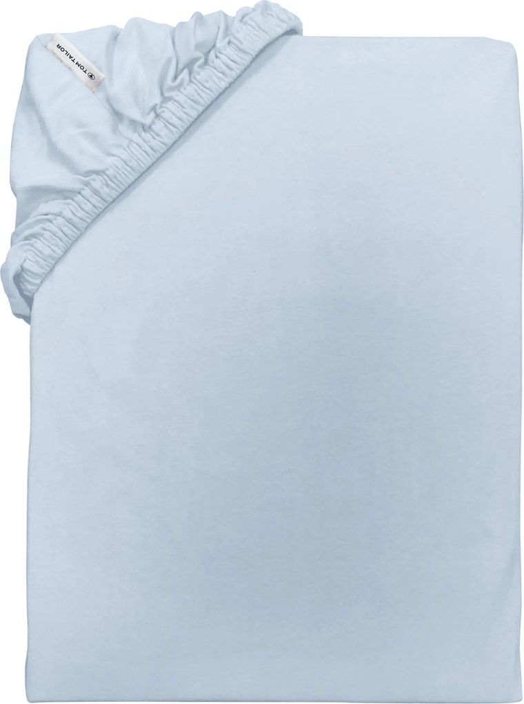 Tom Tailor Žerzejové napínací prostěradlo, 90–100 x 200 cm (světle modrá)