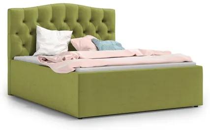 Čalouněná postel RIVA 160x200 cm Zelená