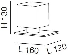 Fabas 3579-30-178 Zara, dotyková stolní lampa ve tvaru kostky satinovaný nikl/mléčné sklo, 1xG9 33W, výška 13cm