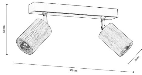 Spot-Light 3912174 - LED Stropní bodové svítidlo MATTI 2xGU10/5W/230V dub