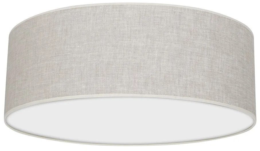 Stropní svítidlo Lino Round, 1x lněné stínítko, (bílé plexisklo), (fi 50cm)