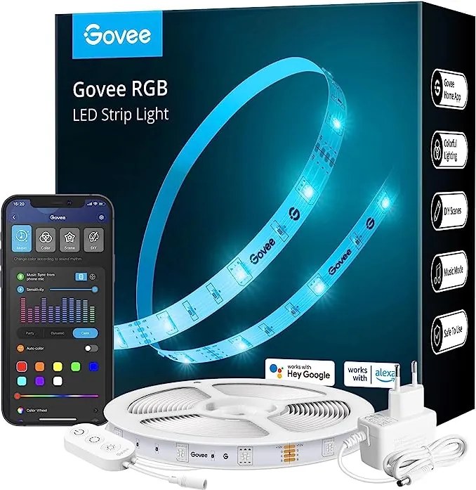 Led pásek 5 m Smart Rgb Ovládání pomocí Wi-Fi aplikace
