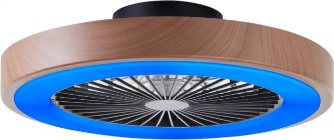 Brilliant G60060/09 Stmívatelné LED svítidlo SLIMLINE NATUR & reverzn VENTILÁTOR + funkce LED