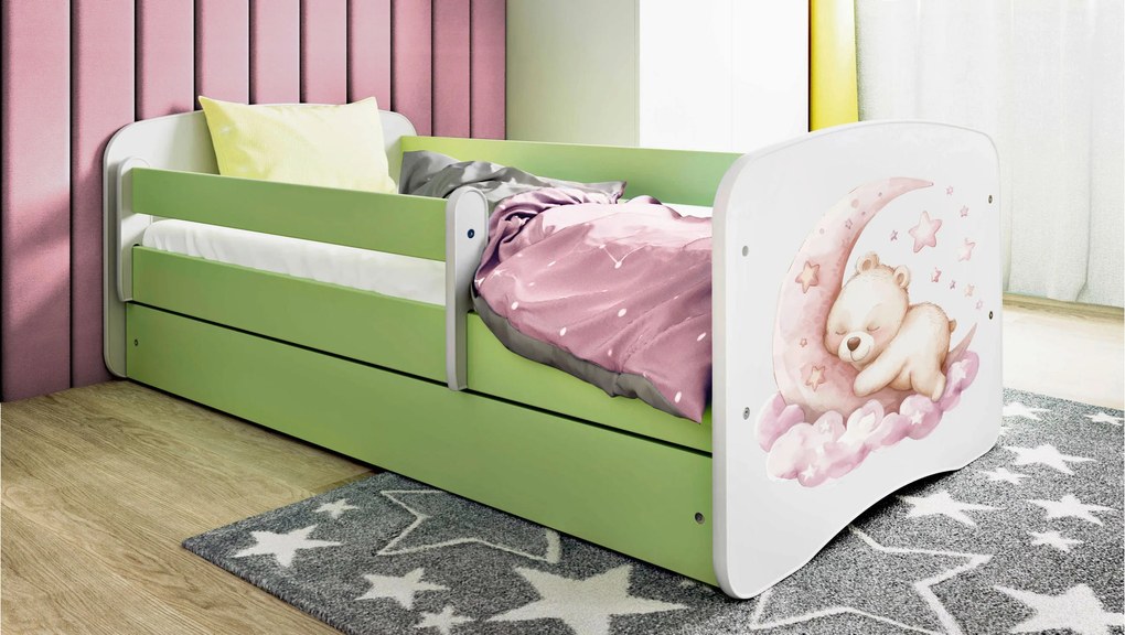 XXXLutz POSTEL PRO DĚTI A MLÁDEŽ 80/160 cm, zelená, bílá MID.YOU - Dětské pokoje sestavy - 00214200023Q