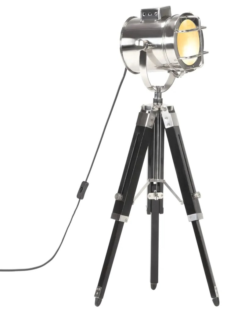 Stojací lampa na stativu černá masivní mangovníkové dřevo 69 cm 286108