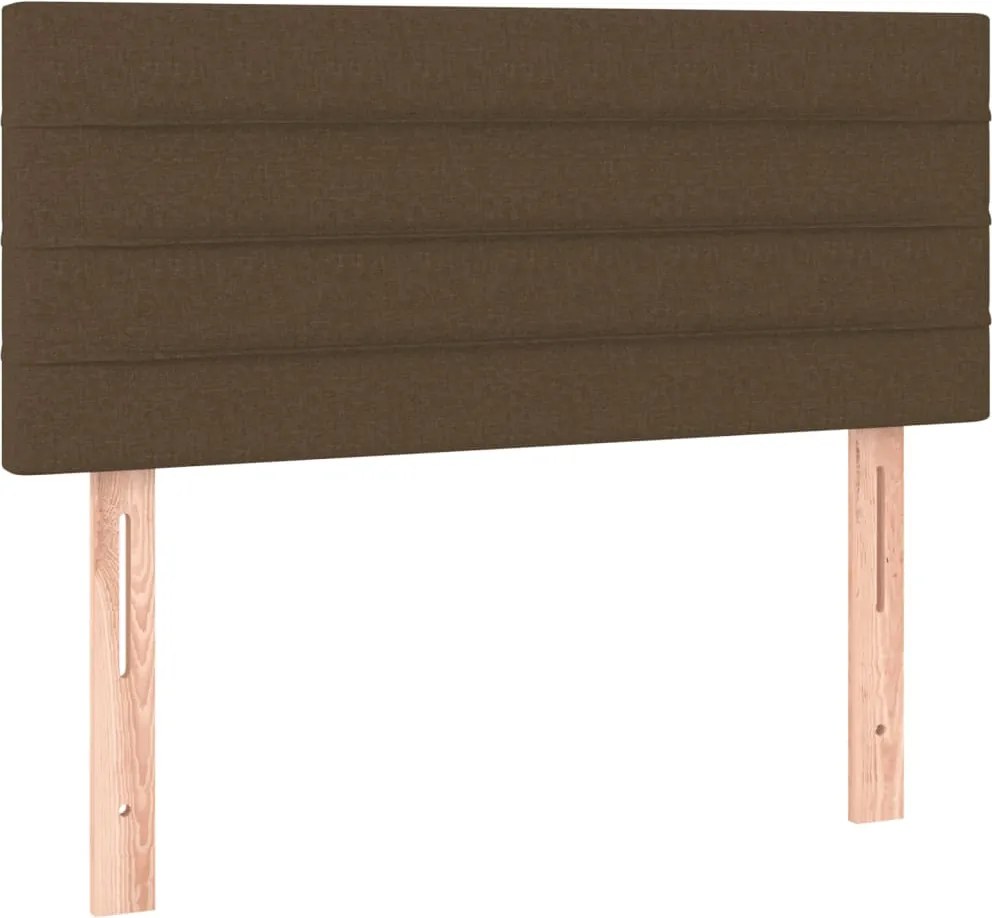 Box spring postel s matrací tmavě hnědá 120x200 cm textil 3140684
