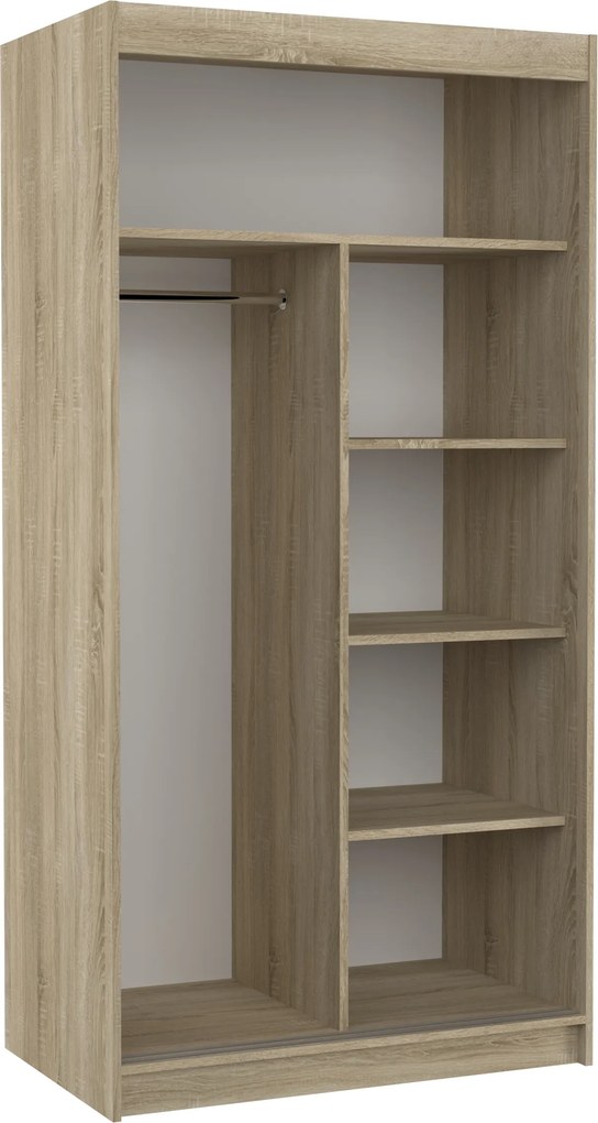 ADRK Furniture Posuvná skříň se zrcadlem BAROS 100 ADRK-SW-BAR-SW-100