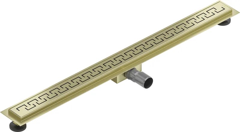 Mexen Flat, lineární podlahový žlab 80 cm, M15, zlatá matná, 1A24080-15