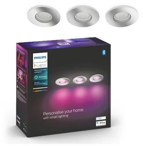 Philips - SADA 3xLED RGB Stmívatelné koupelnové svítidlo Hue XAMENTO 1xGU10/5,7W/230V IP44 2000-6500K