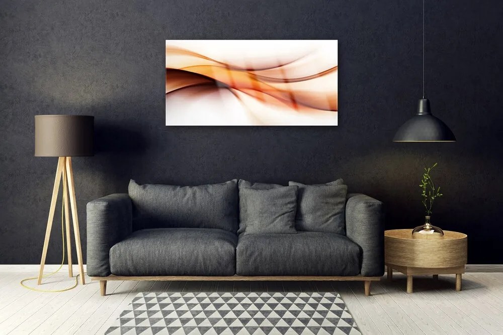Obraz na skle Abstrakce Umění Vlny 100x50 cm