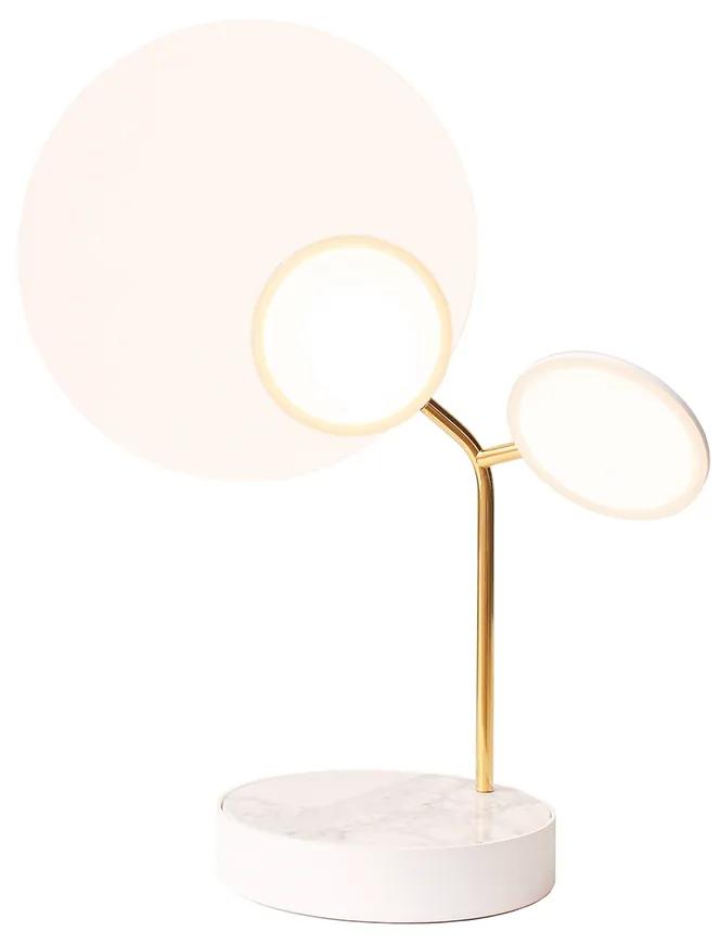 Designová stolní lampička Ballon Table Dekor: Bílý mramor / Bílá, Teplota chromatičnosti: 3000 Kelvinů