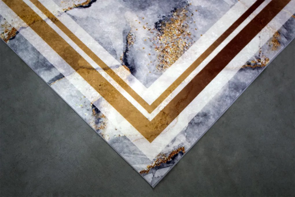 BE Koberec Porte 2001 GREY GOLD - šedozlatý obdélníkový Rozměr: 50x80 cm
