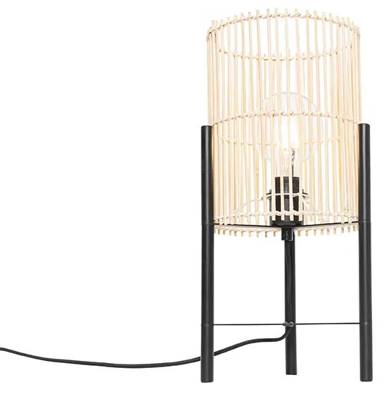Skandinávská stolní lampa bambus - Natasja