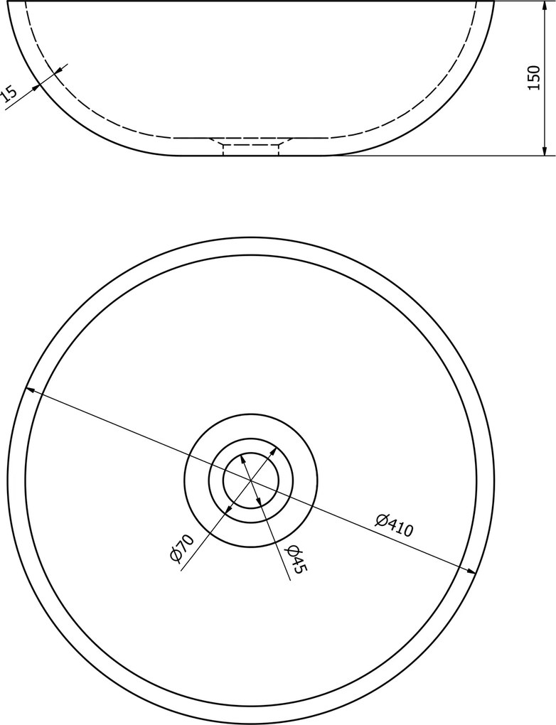 Sapho Priori PI011 umyvadlo O 42 cm béžová s modrým vzorem