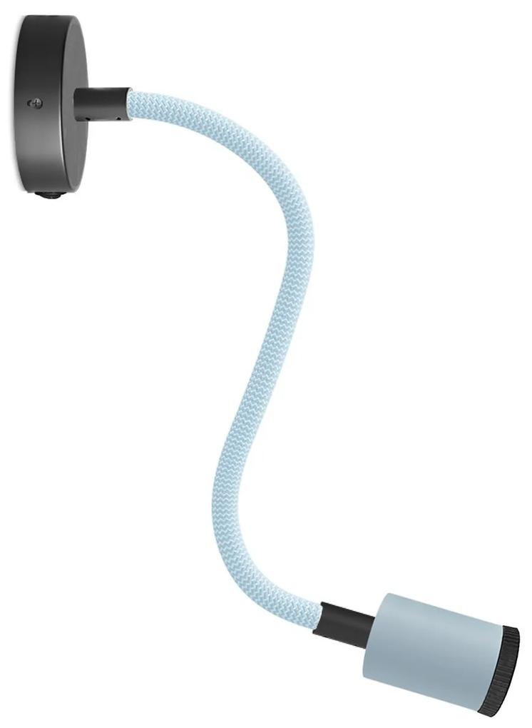 creative cables Fermaluce Flex 30 pastel bodové svítidlo s mini baldachýnem s vypínačem a mini reflektorem GU1d0 Barva: Černo-světle zelená