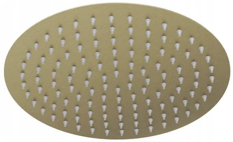 Gamma Gamma, kulatá sprchová nerezová hlavice 25 cm, zlatá matná, GMA-DMO25-BGD
