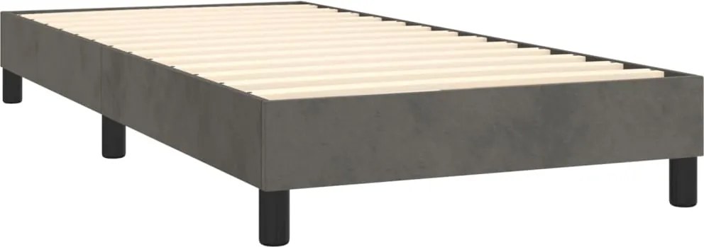 Box spring postel s matrací tmavě šedá 80 x 200 cm samet 3141330