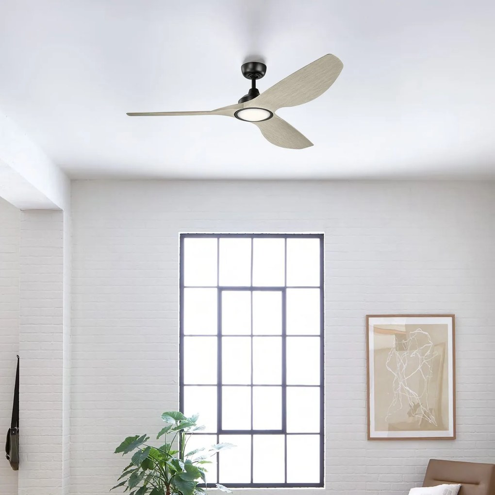 ELS KLF-IMARI-65-SBK Stropní ventilátor Imari FAN1 X LED 16W Kichler + dálkové ovládání - Elstead