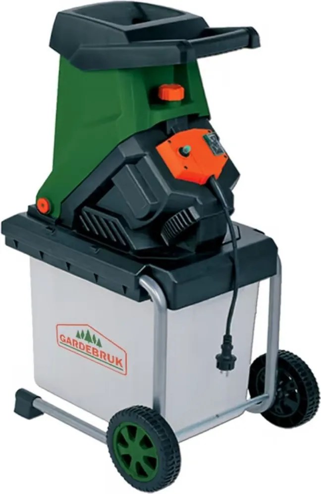 Zahradní štěpkovač/drtič CHIP s 50l sběrnou nádobou, 3100W černá/zelená Gardebruk