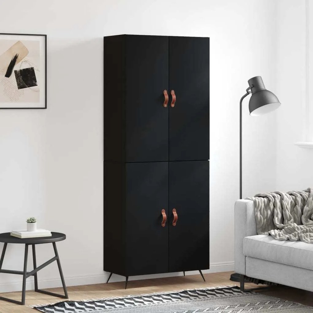 vidaXL Skříň highboard 69,5 x 34 x 180 cm kompozitní dřevo [3195651] Barva: hnědý dub