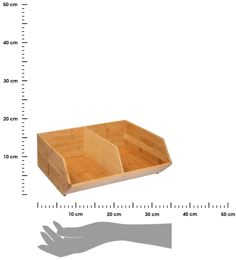Dřevěný kuchyňský organizér Bam Duo, 35x30,5x12,5 cm