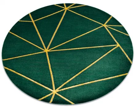 Koberec kulatý EMERALD výhradní 1013 glamour, stylový geometrický lah
