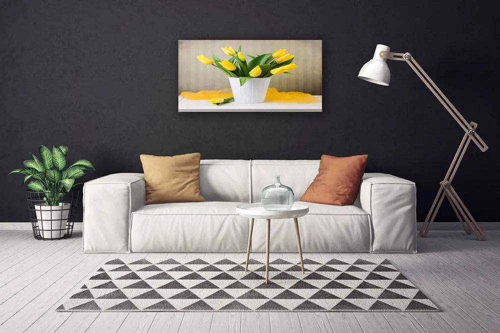 Obraz na plátně Tulipány Květiny Rostlina 125x50 cm