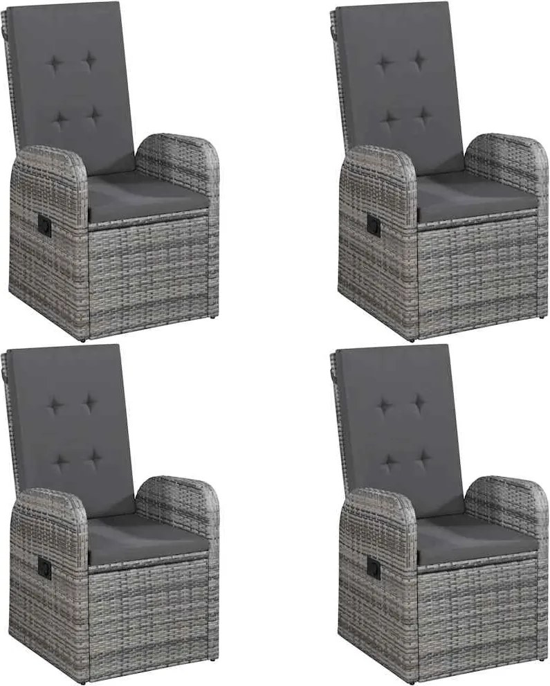 5dílný zahradní jídelní set šedý 3067718