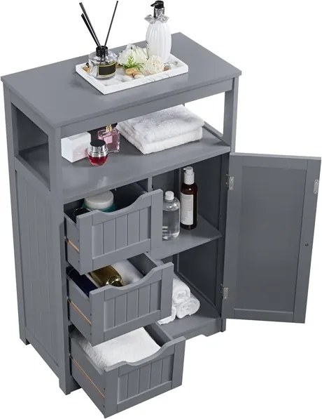 Koupelnová skříňka Yaheetech – tmavě šedá (266028049113)