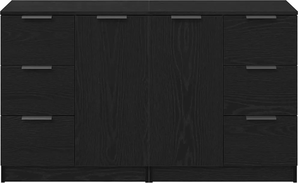 Servírovací skříň Černý dub 120 x 30 x 70 cm Kompozitní dřevo 3333072