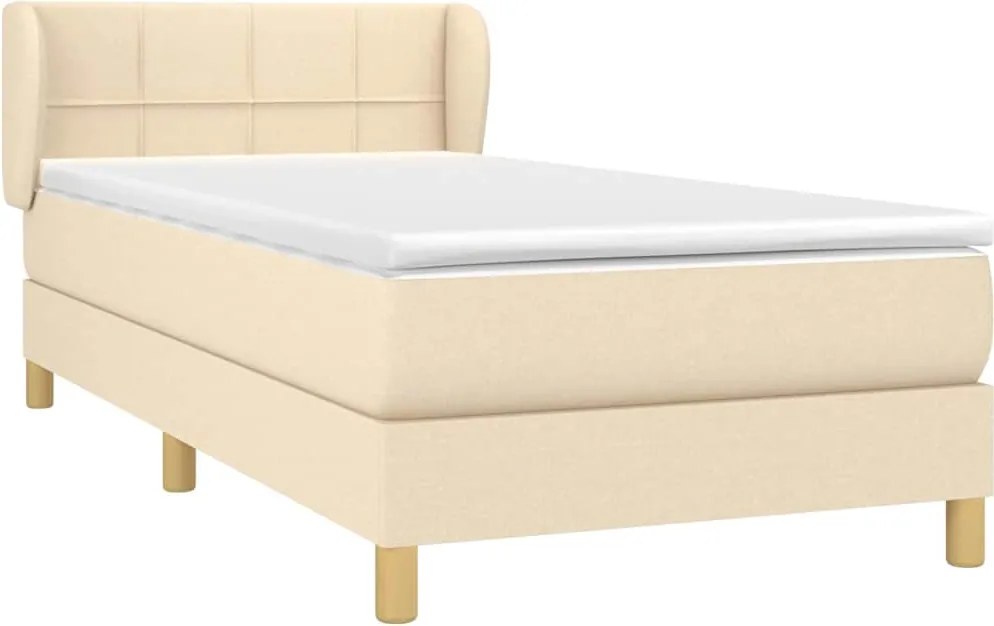 Box spring postel s matrací krémová 80 x 200 cm textil 3126762