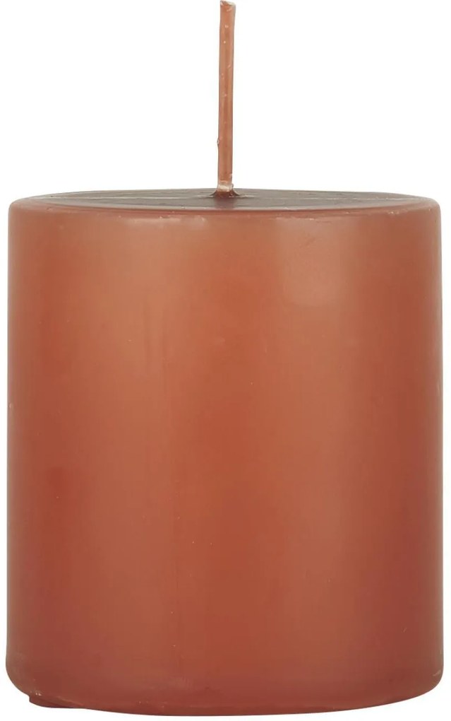 IB LAURSEN Svíčka Terracotta - 7 cm, červená barva, vosk