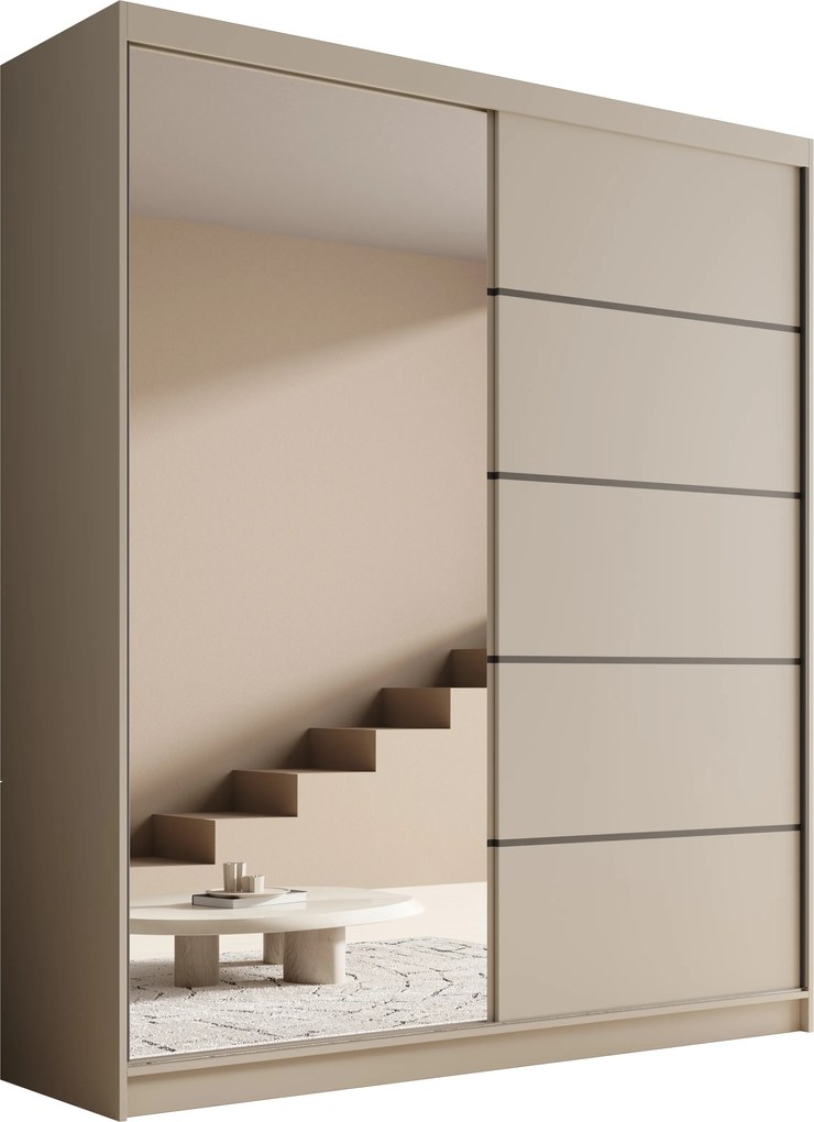 ADRK Furniture Posuvná skříň s zrcadlem Nico 180 ADRK-SW-NIC-180-KK