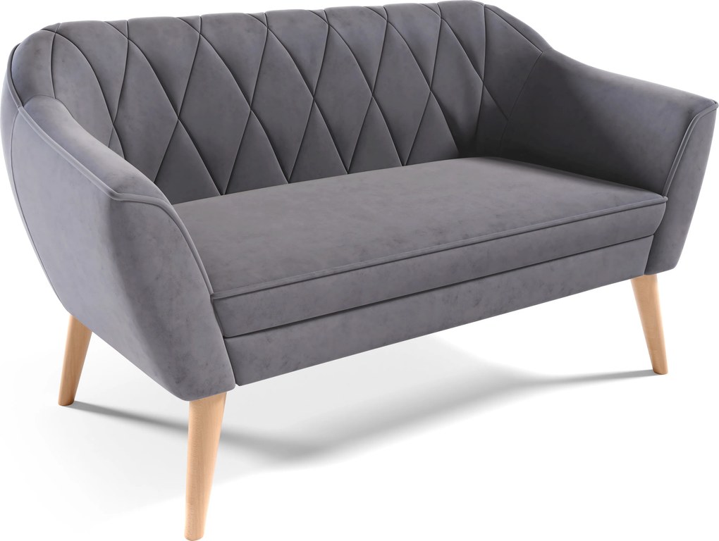 Eka Pohovka PRIME, 140 cm Látka Velutto: Zelená (Velutto 10), Výběr nohou: Bílé