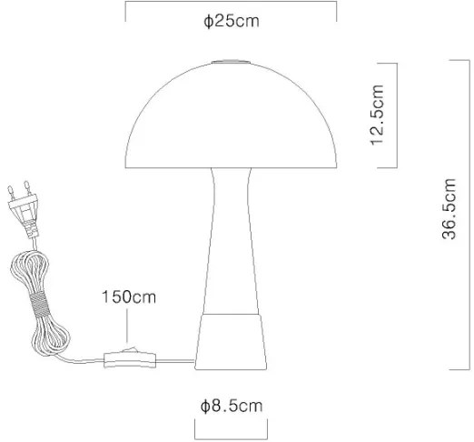 Globo 51570121 - Stolní lampa PAULIN 1xE27ILLU/40W/230V béžová