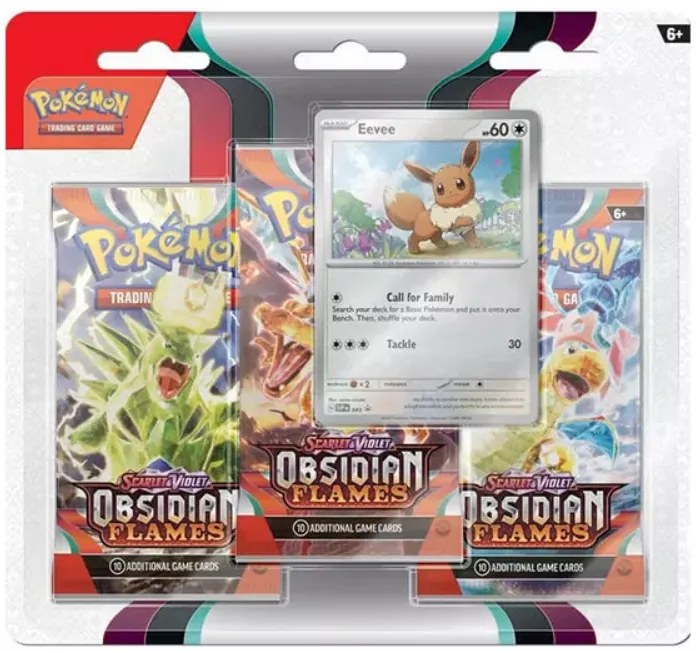 Pokémon Pokémon TCG: SV03 - Scarlet and Violet Obsidian Flames 3-Pack Blister Eevee