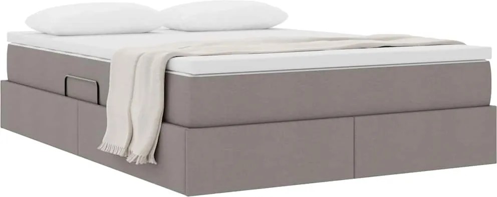 Postel s úložným prostorem a matrací Taupe 140 x 200 cm 3370233