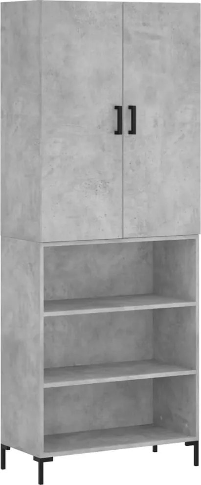 Skříň highboard betonově šedá 69,5x34x180 cm kompozitní dřevo 3196071