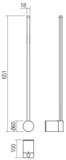 Redo 01-3120 - LED Nástěnné svítidlo TABOO LED/9W/230V bílá