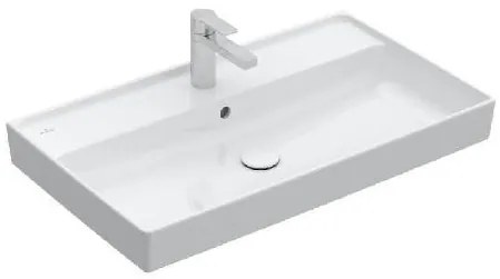 Villeroy & Boch Collaro - Umyvadlo nábytkové 800x470 mm, s přepadem, otvor pro baterii, CeramicPlus, alpská bílá 4A3380R1